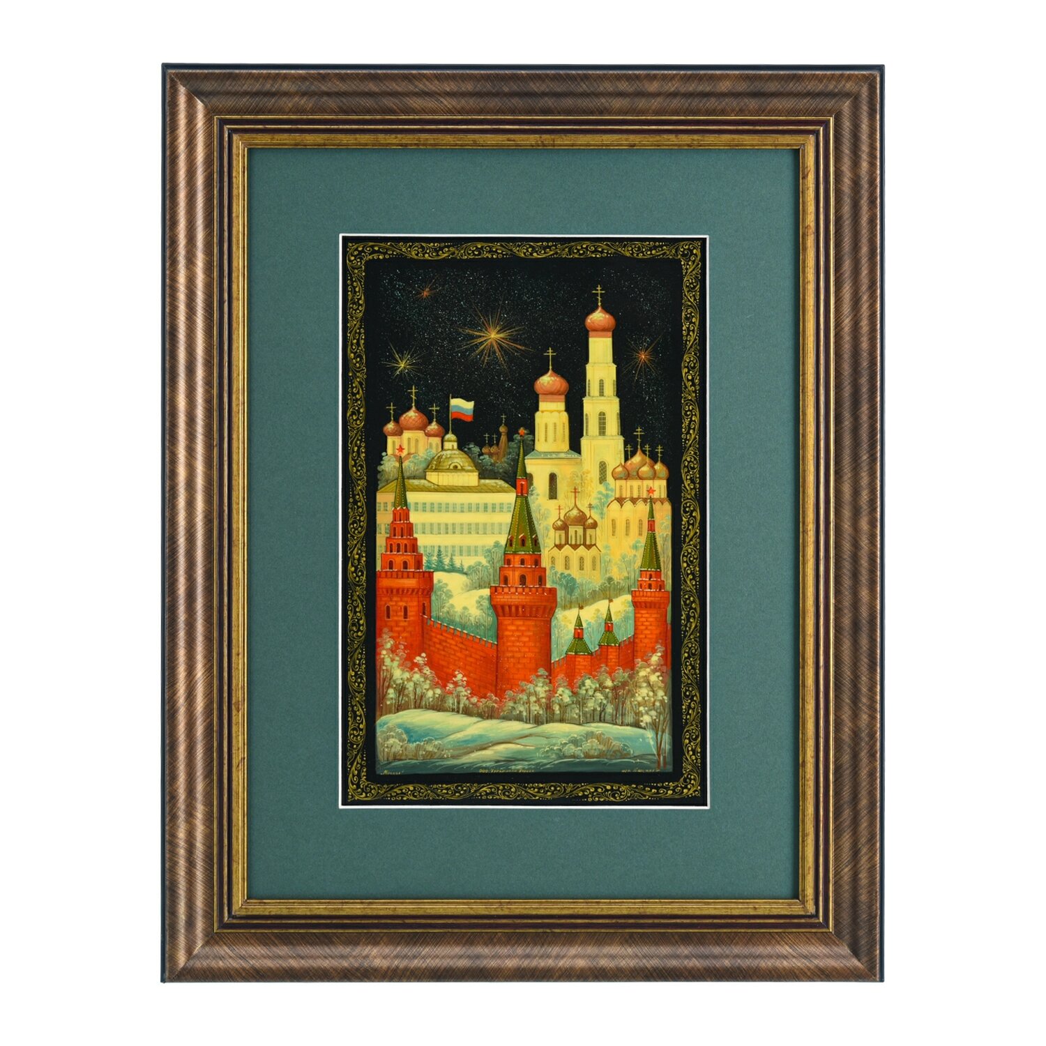 202230-33*42см Лаковая миниатюра Палех Панно "Москва" Бикина