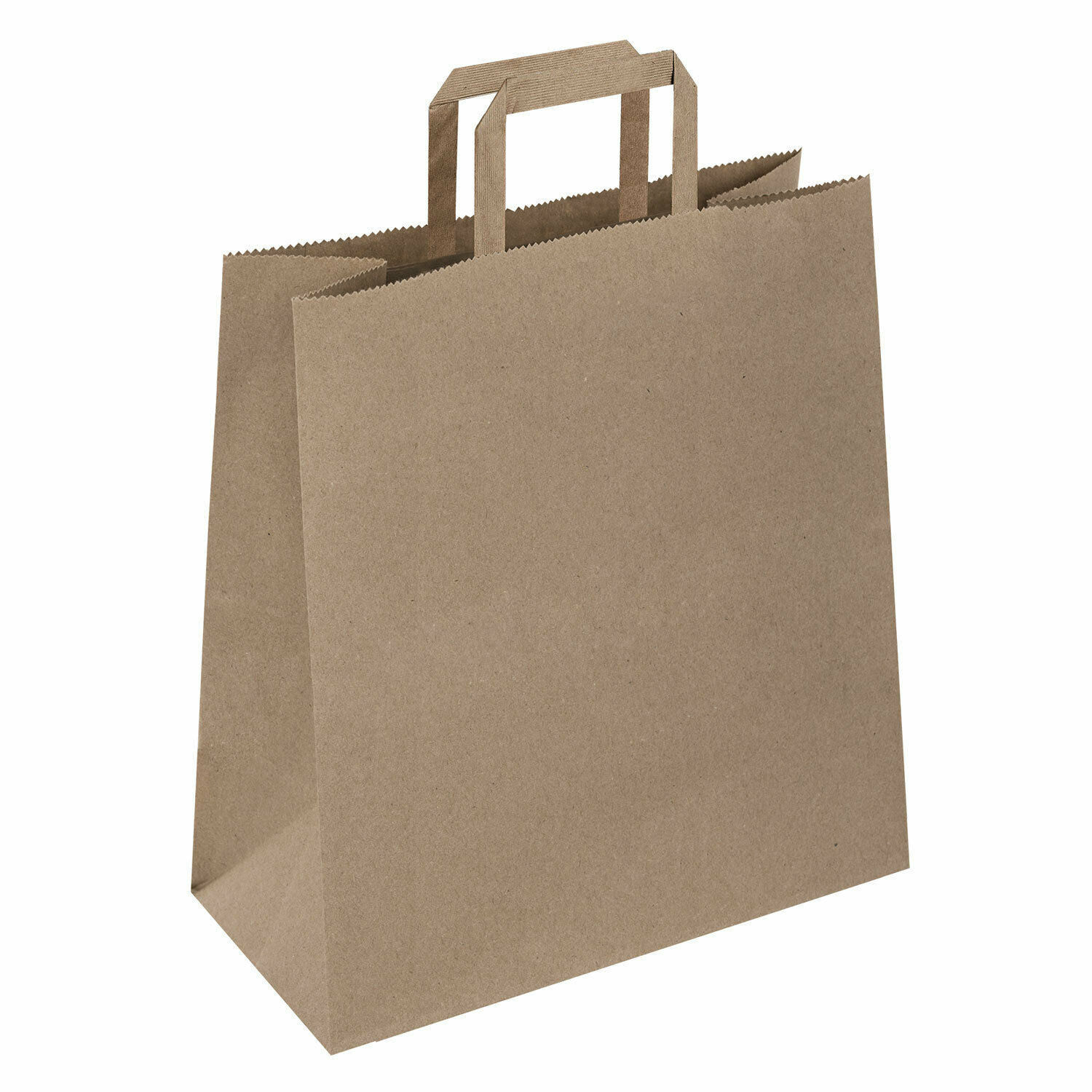 Крафт-пакет бумажный 24х14х29 см, комплект 50 шт, плоские ручки, плотность 90 г/м2, LAIMA ECO CRAFT, 609687