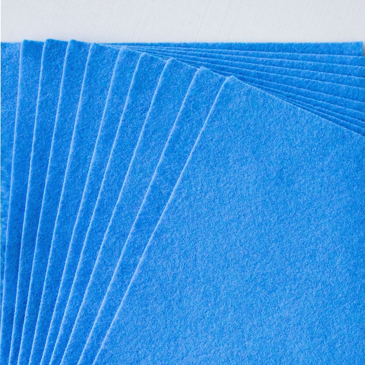 Фетр декоративный Рукоделие 180 г, 2 мм цвет васильковый, 10 листов 21х30 см