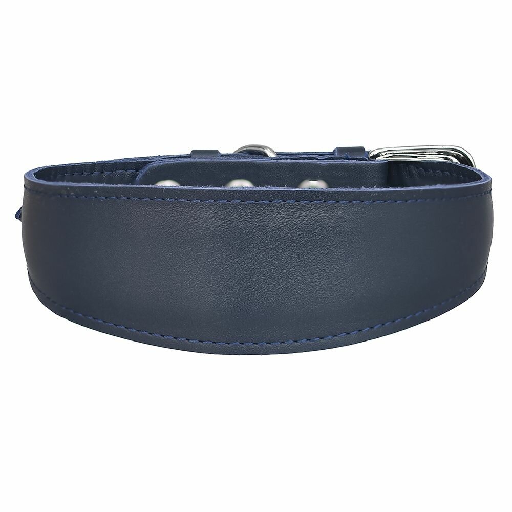 LeLap амуниция ошейник селедка Bleu из натуральной кожи, синий