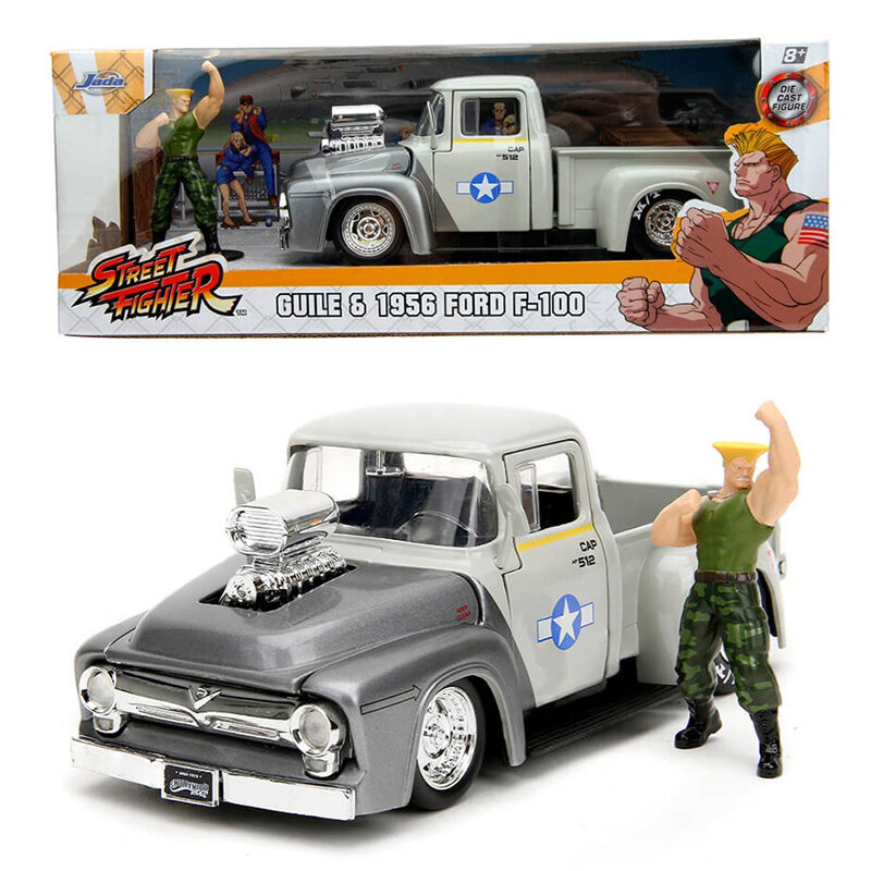 Машинка Jada Toys 1:24 Street Fighter 1956 Ford F-100 & Guile figure