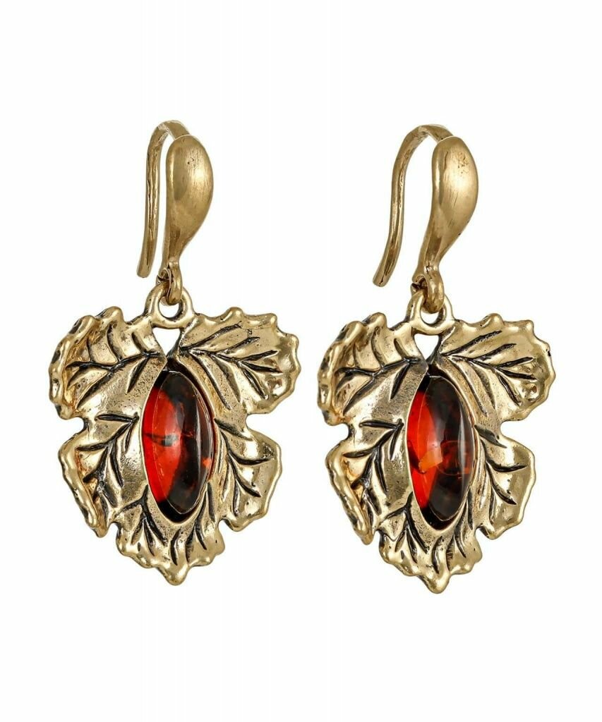 Серьги, янтарь