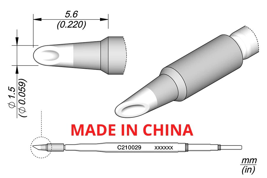 Паяльное жало YUANPIN C210-029 для JBC