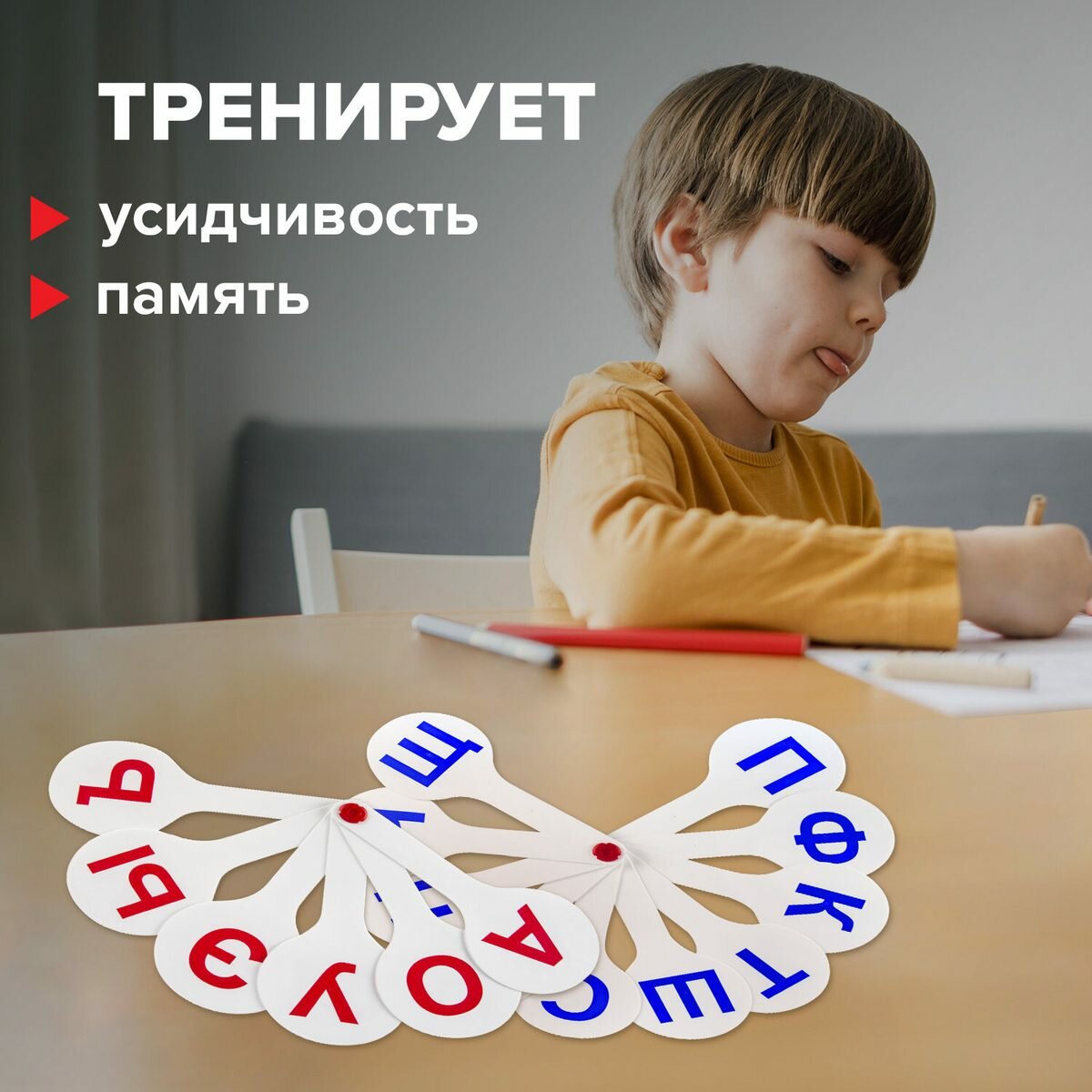 Веер-касса Пифагор, набор 2шт. (гласные, согласные) (227393), 16 уп.