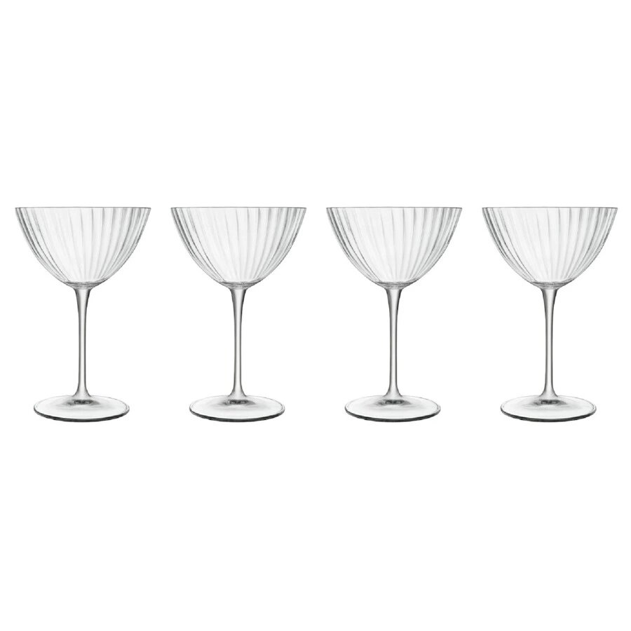 Набор бокалов для мартини Luigi Bormioli Оптика 220 мл, 4 шт