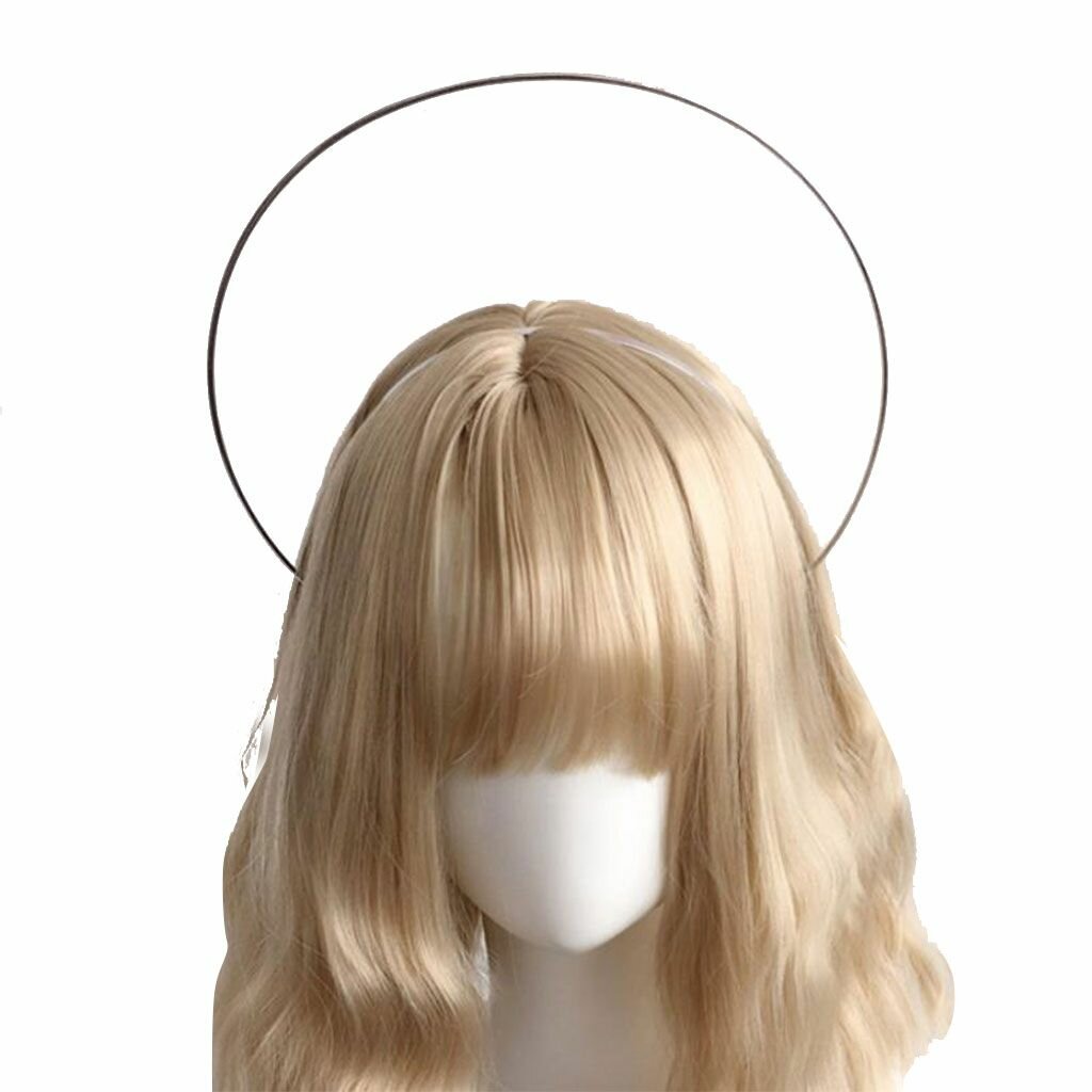 (1шт) Ободок с нимбом Богоматери Лолиты-Серебряный нимб