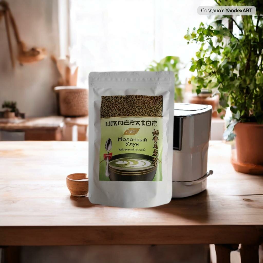 Чай Малу "Молочный Улун", зеленый, листовой, с ложкой, 150 г