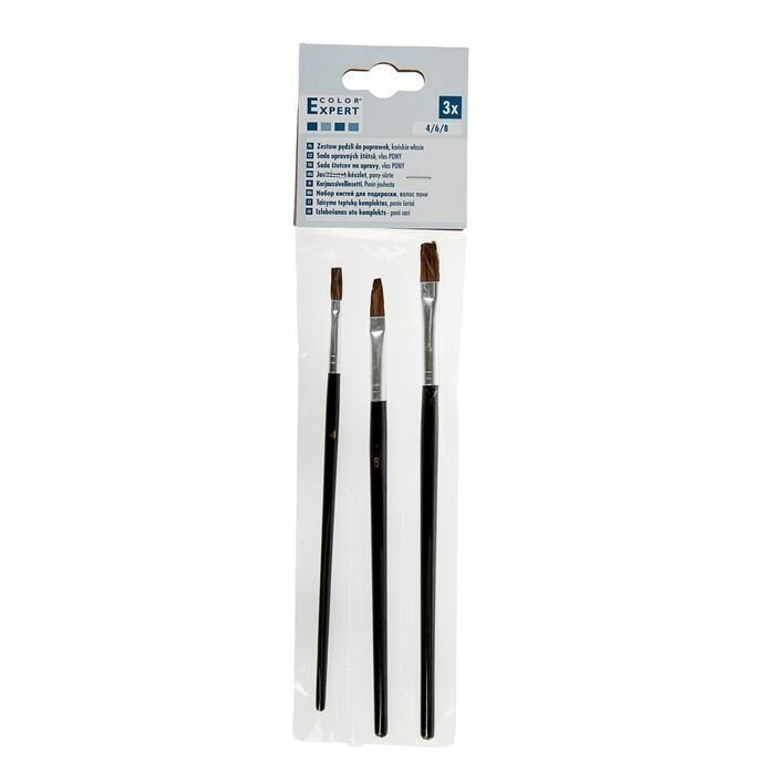 Набор из 3 кистей Color Expert 82610699/82610627 натуральная щетина (4/6/8мм)