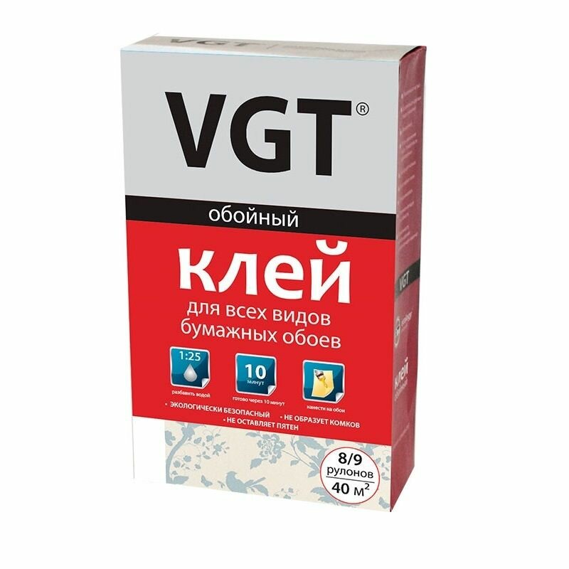 Клей для всех видов бумажных обоев VGT пачка (0,3кг)