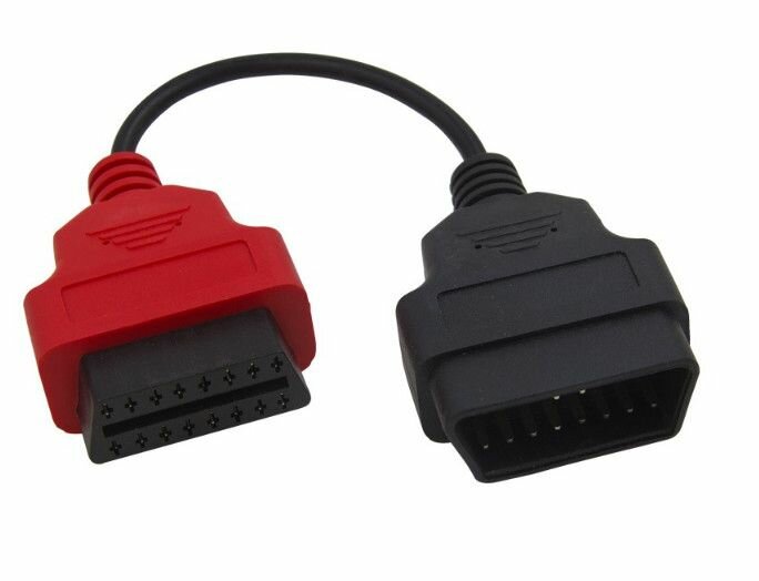 Кабель переходник для диагностики Fiat, Alfa Romeo и Lancia 1 шт (Красный)