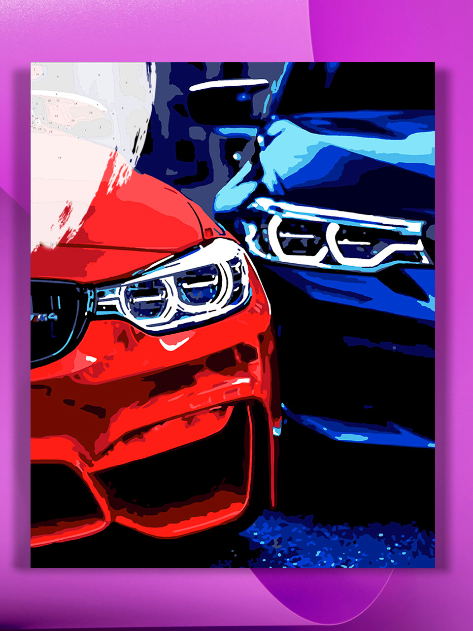 Картина по номерам на холсте Пара BMW, 30 х 40 см