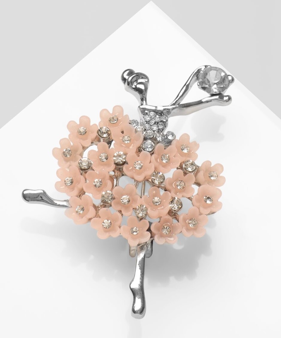 Брошь, стекло, стразы