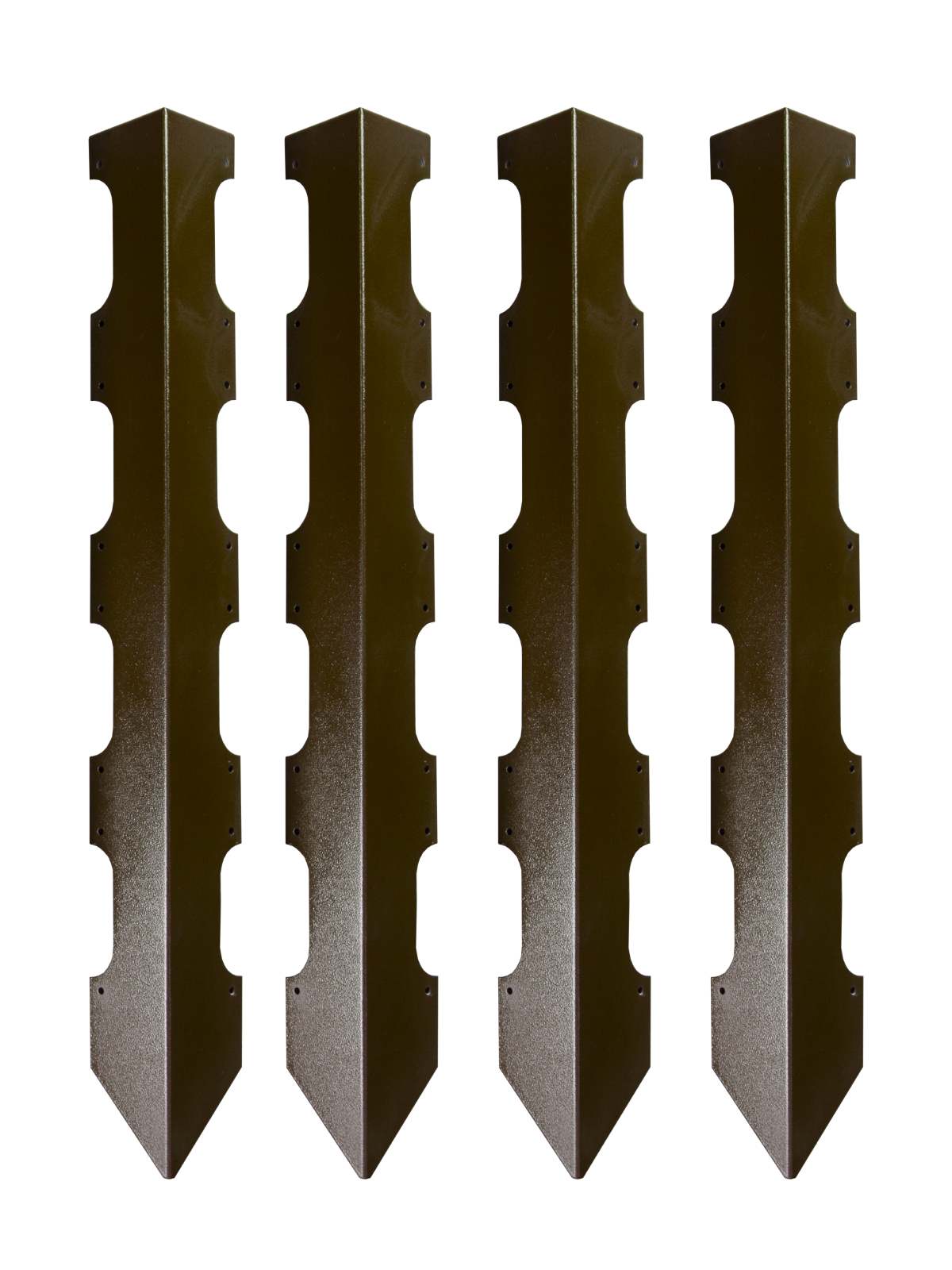 Колышки уголки для деревянных грядок CB60-4Br, высота 60 см, коричневый