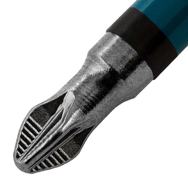 Бита Gross "PZ2", сталь S2, односторонняя, магнитный адаптер, 90мм, 1шт