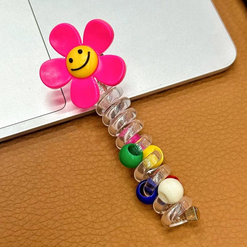 Кольцо для волос "Ins", розово-красное, высокое, эластичное