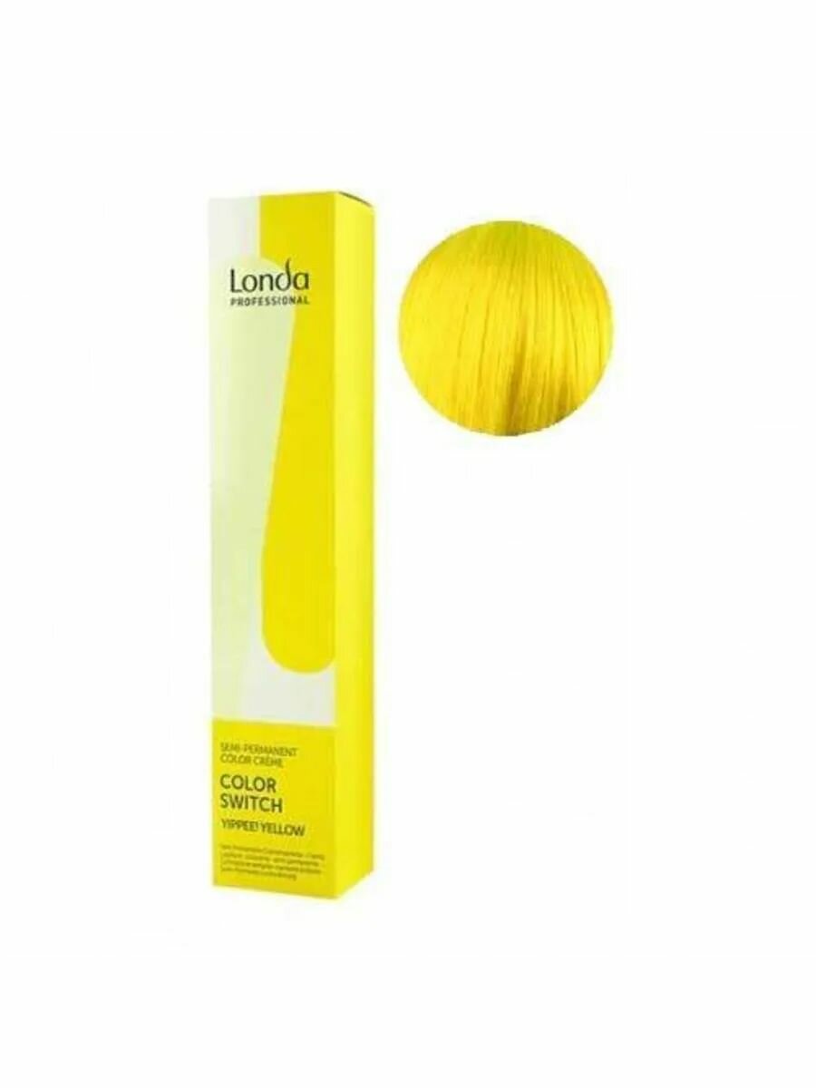 Оттеночная краска для волос Color Switch YIPPEE! YELLOW Холодный желтый пигмент прямого действия, 80 мл