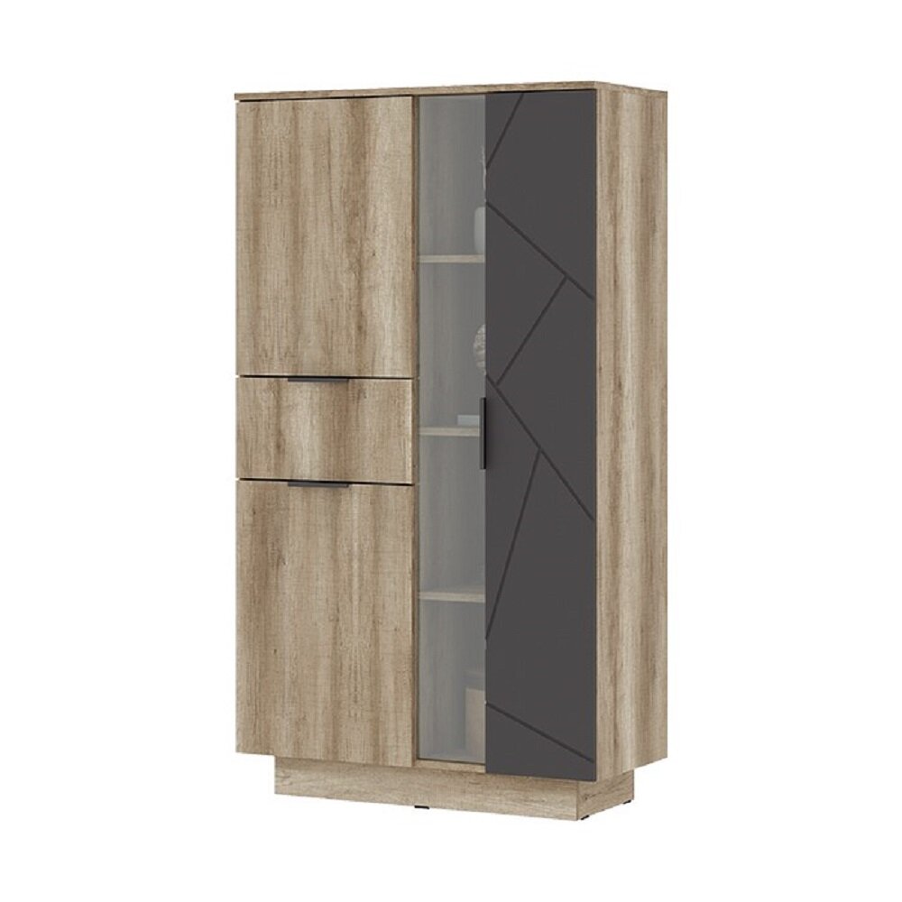 Шкаф для одежды Даллас ШК 02 90,2х160,2х40,2 см, цвет дуб каньон/МДФ софт графит