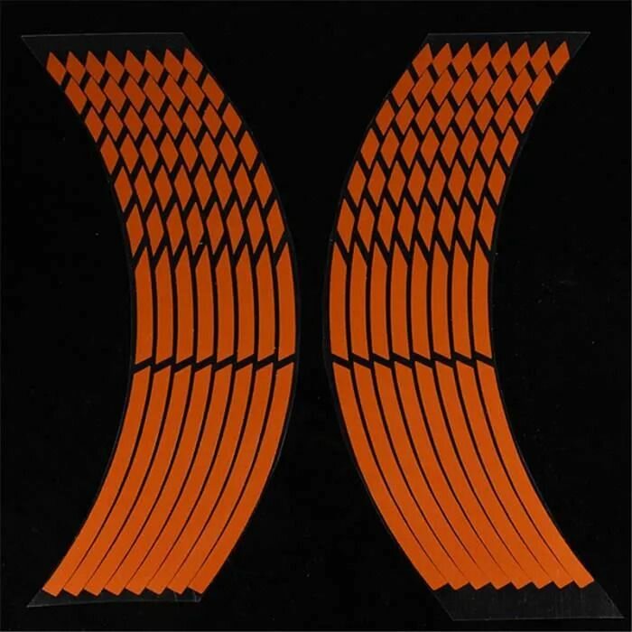 Светоотражающие люминесцентные наклейки для колес мотоцикла, велосипеда, автомобиля и т. д, 16шт.