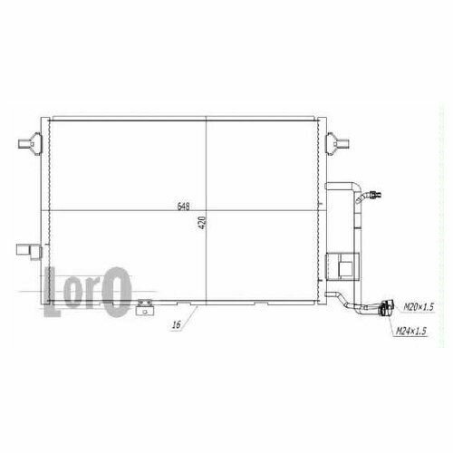 Радиатор кондиционера LORO 0030160007