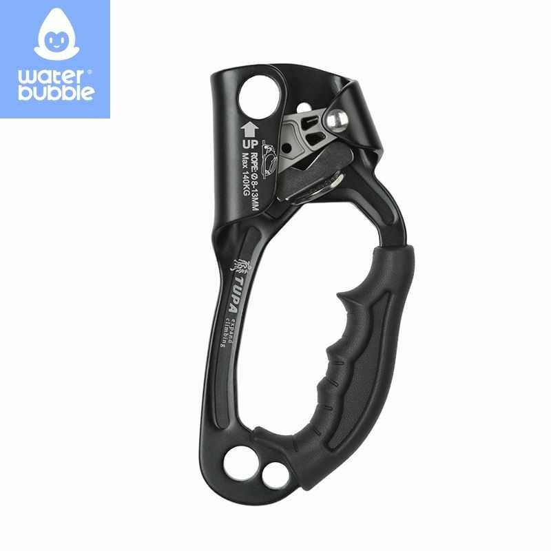 Правосторонний восходитель, альпинист-скалолаз, исследование пещер на открытом черный воздухе SRT climbing clip