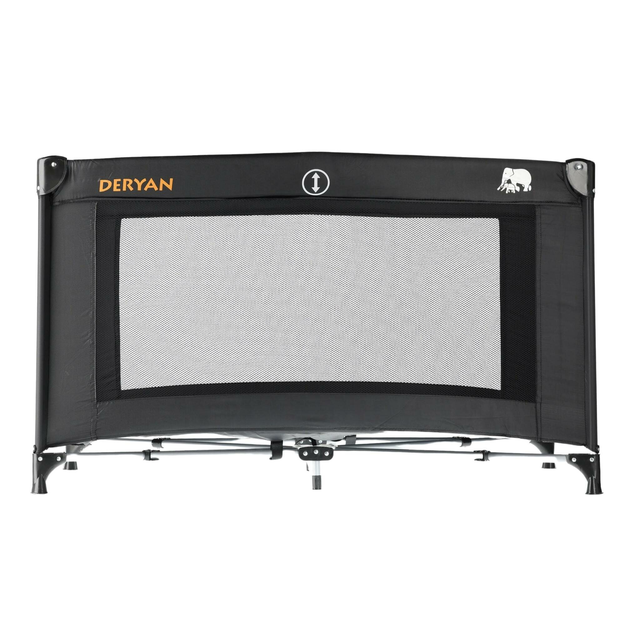 Decathlon Детская раскладная кроватка с москитной сеткой Deryan 120x60 см, туристическая, 1-местная, черная