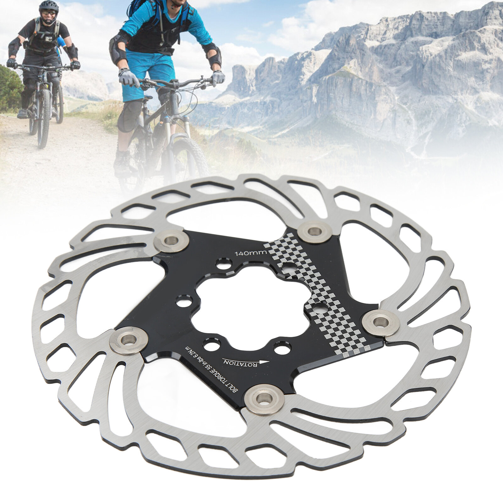 Велосипедные плавающие тормозные диски с 6 болтами, рассеивающими тепло, тормозной ротор для горного велосипеда, 140 мм