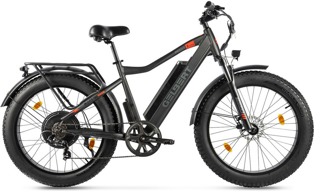 Электровелосипед Gelbert Pegas 2 ULTRA, двигатель 48V, 1000W, аккумулятор 13Ah, цвет Черный