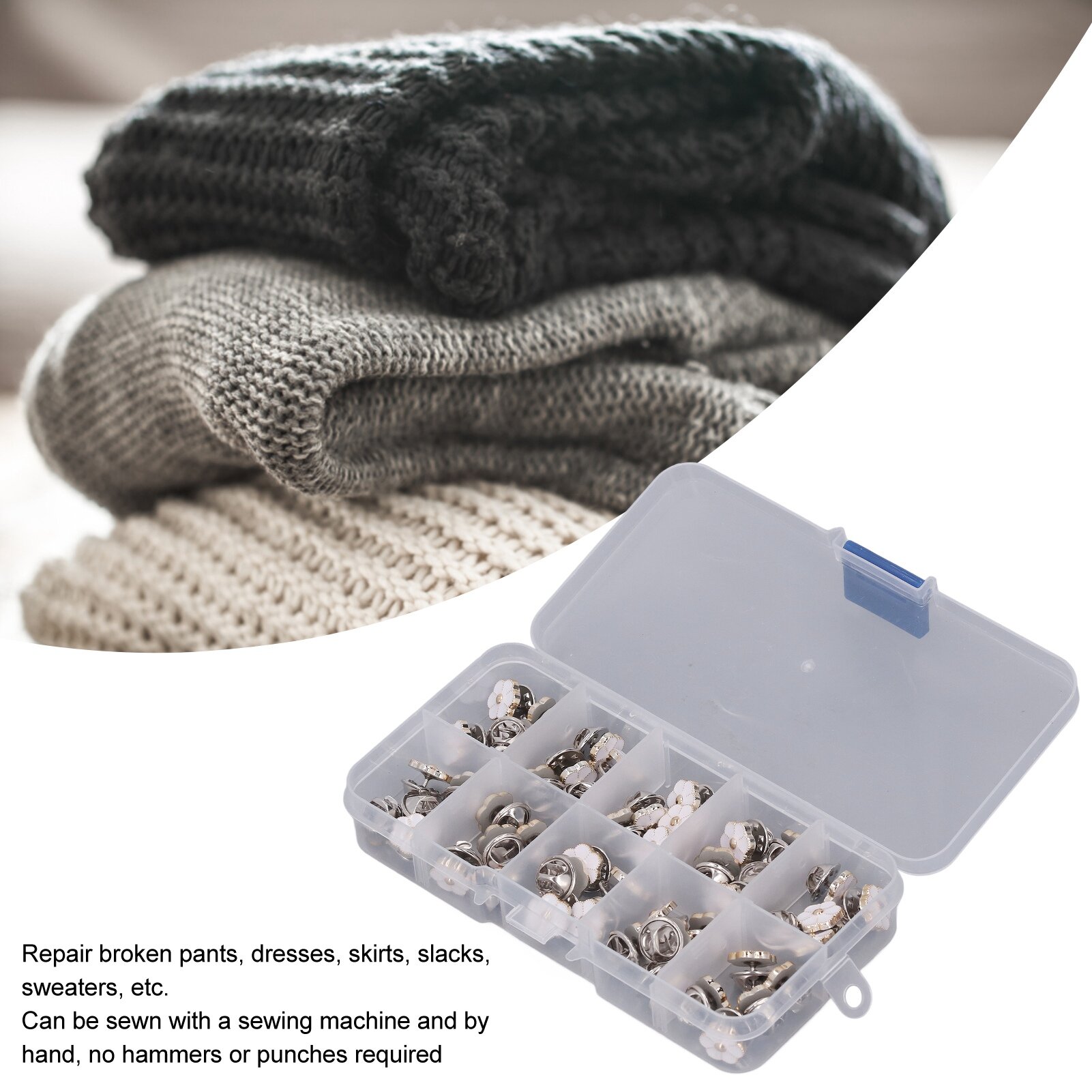 3 коробки 150 шт. брошь-пуговицы в форме белой ромашки бесшовные съемные декоративные броши-булавки для женской рубашки кардигана свитера