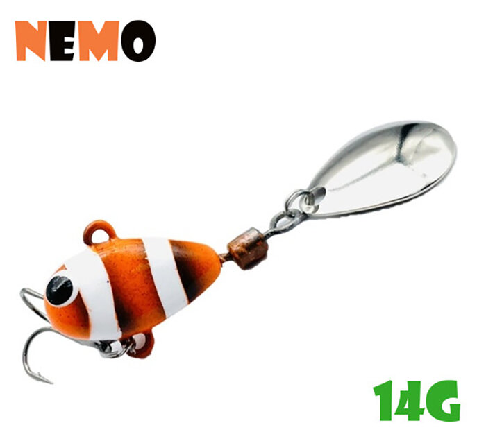 Блесна Тейл-Спиннер для рыбалки Uf-Studio Hurricane 14g #Nemo