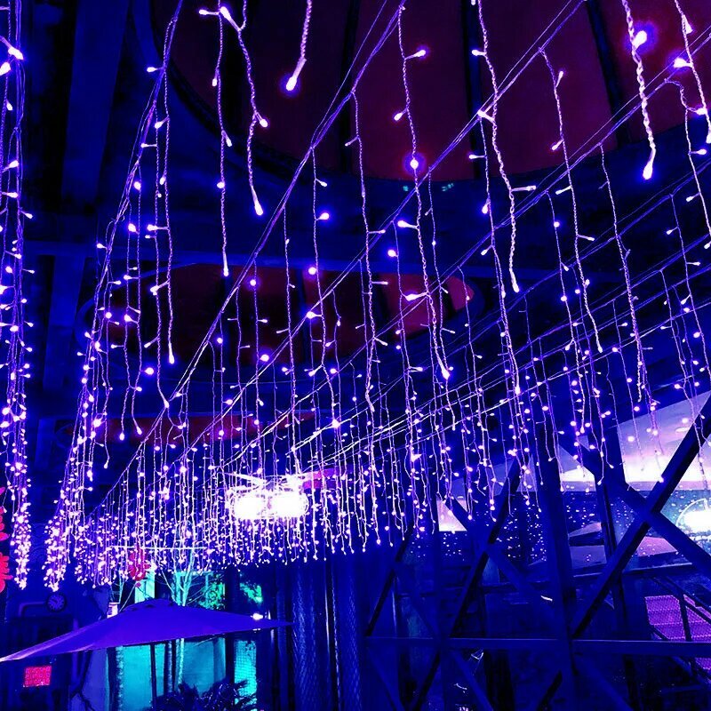 Наружный водонепроницаемый водопад, ледяная полоса, светильник, проект освещения, свадебный торговый центр, декоративные светильники, гипсофила, гирлянды со звездным небом