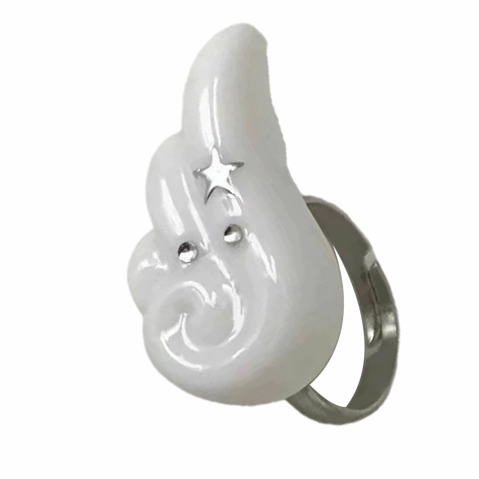 Открытое кольцо с крыльями ангела и цирконием украшение для вечеринки аксессуар