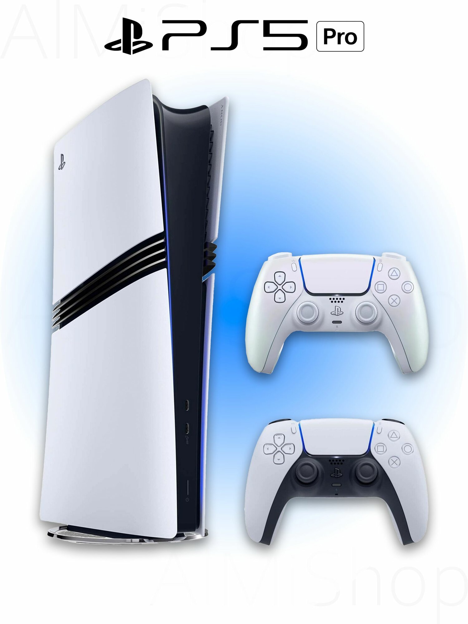 Игровая приставка Sony PlayStation 5 PRO + 2 геймпад (жемчужный, Chroma Pearl)