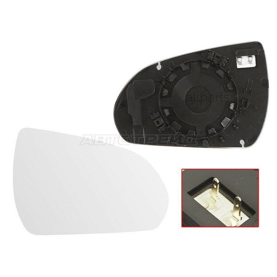 SAT ST-HNS2-940G-1 Полотно зеркала Hyundai Solaris 17-22 / Accent 17-22 (Справа/ Обогрев)