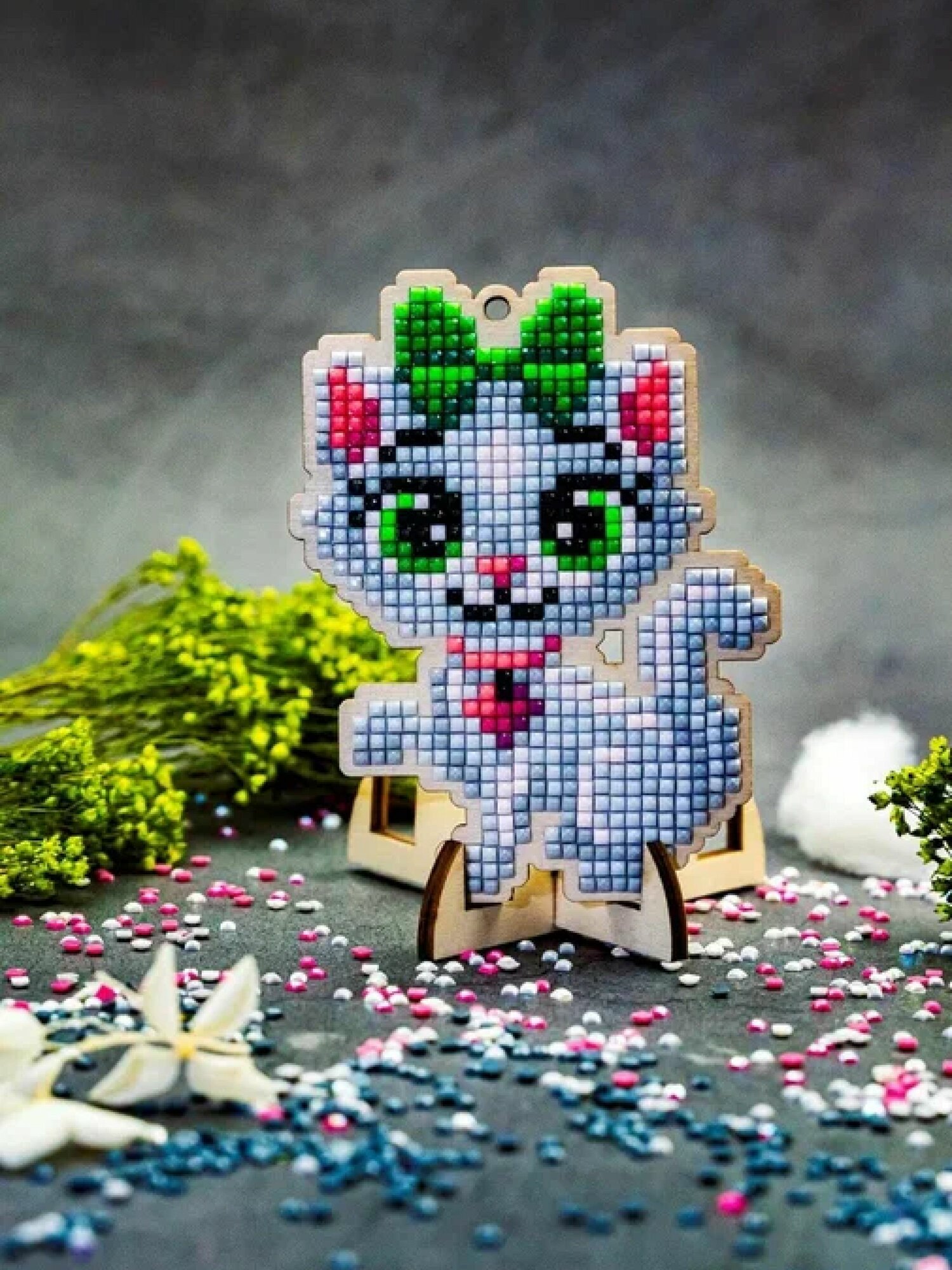 Алмазная мозаика для детей Кошка