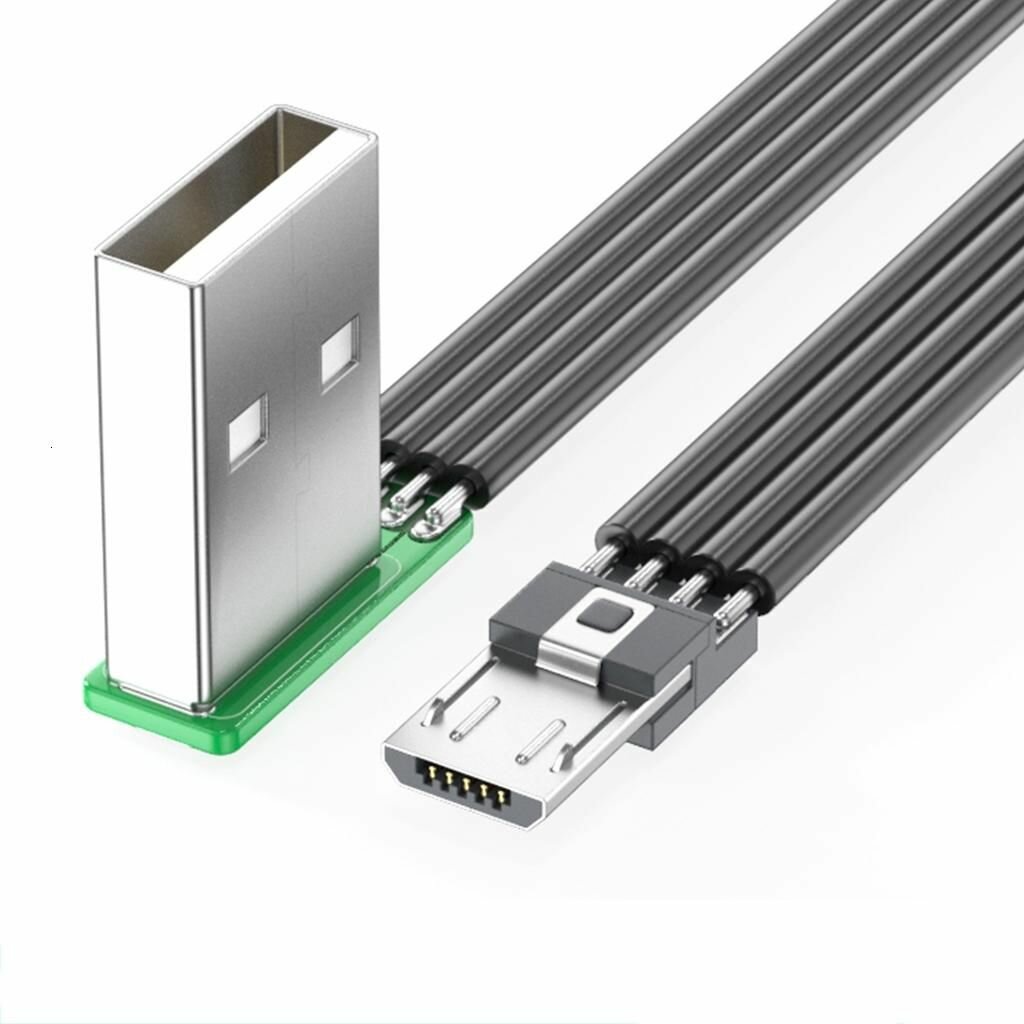 Адаптер питания, Прямой кабель для передачи данных от USB к Micro USB Android-1,5 м-USB слева