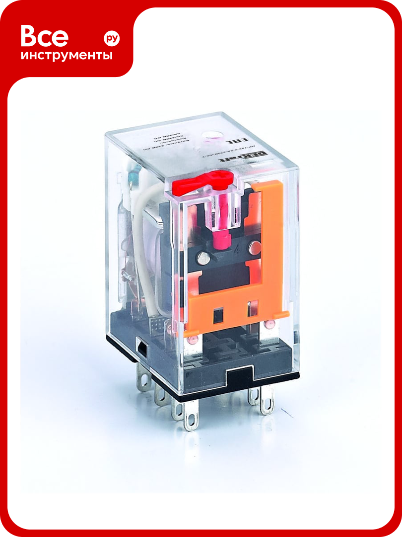 Промежуточное реле DEKraft ПР-102, 2 конт, 5 А, 230 В, тип АС 23865DEK