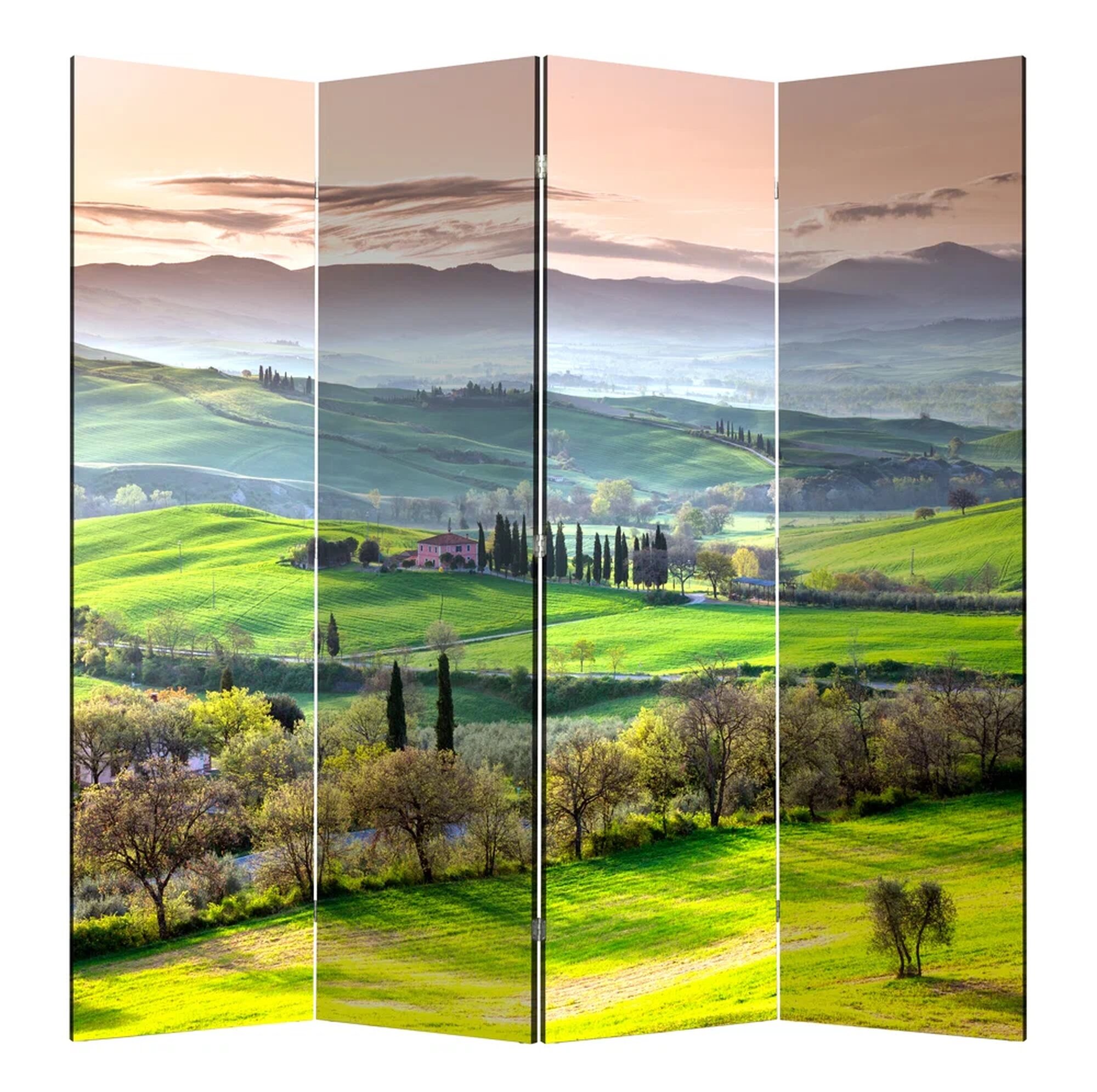 ПВХ ширма перегородка для зонирования Тоскана 1 - 4, размер 177х188/47 см