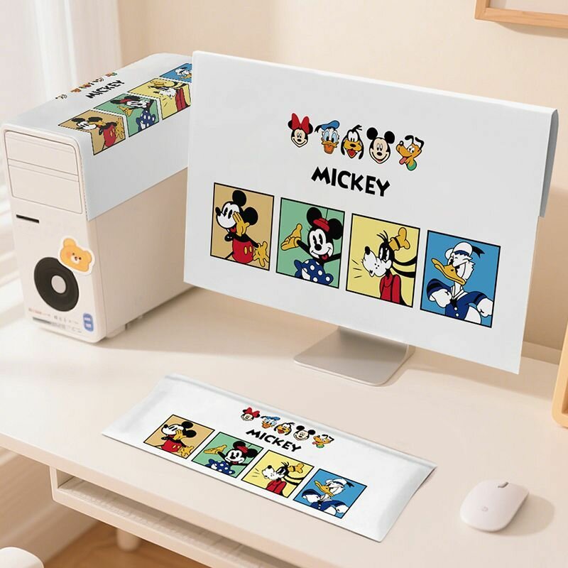 Чехол от пыли для компьютера, чехол для настольного устройства, ткань для монитора, новая клавиатура, полный набор из трех частей, защитный чехол от пыли