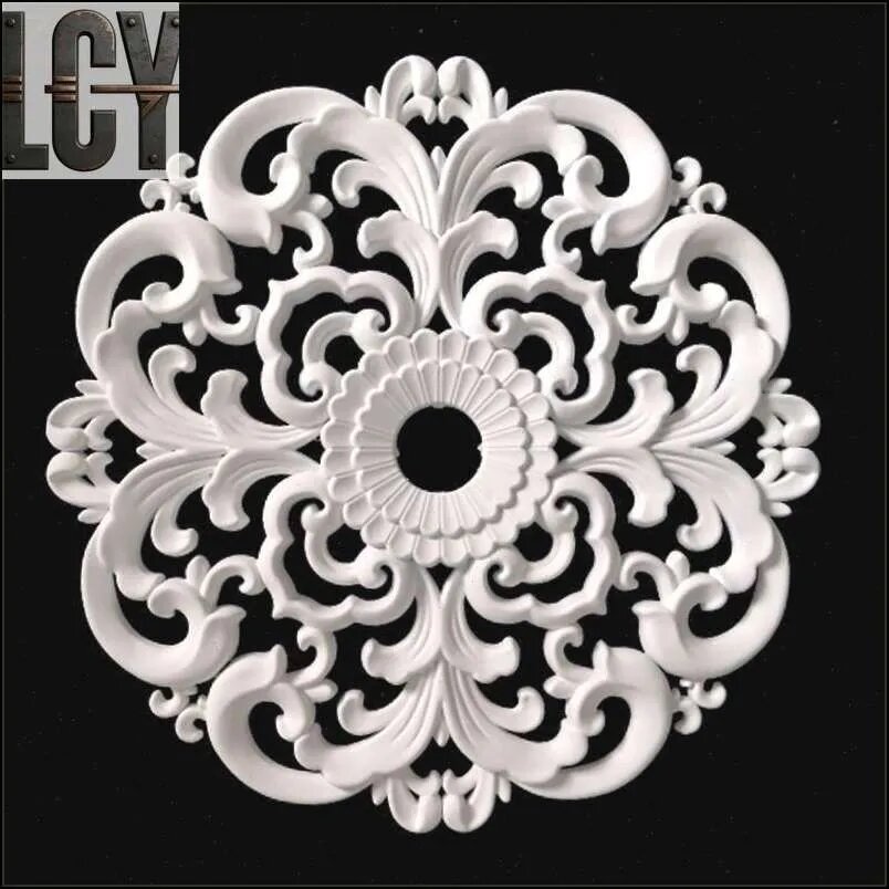 Розетка потолочная инжекционная под люстру/ Подходит для резных декораций на стенах/ мебели