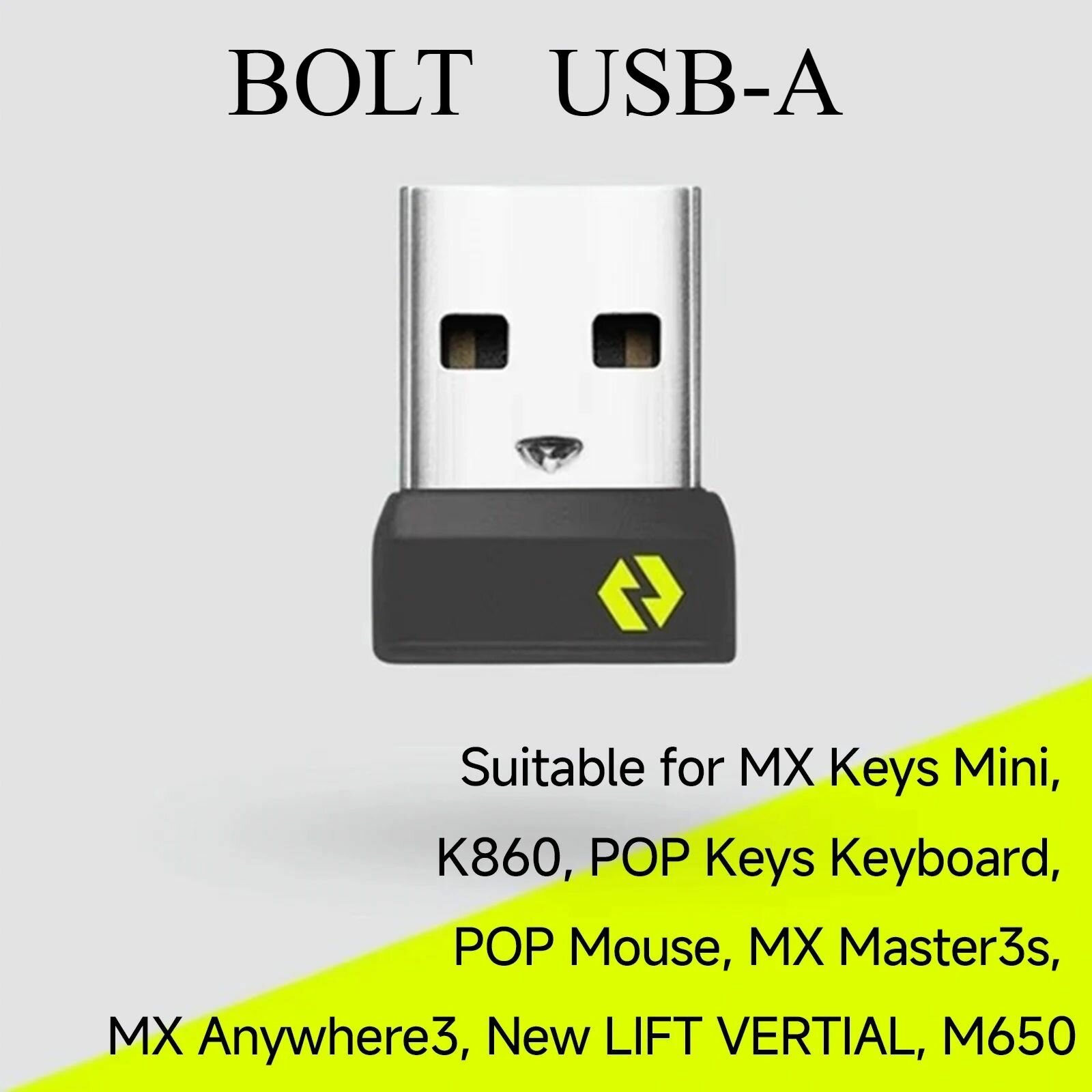USB-приемник для адаптера Logitech Bolt - Приемник для нескольких устройств для клавиатуры / мыши MX Keys Mini, POP Keys, K860, M650