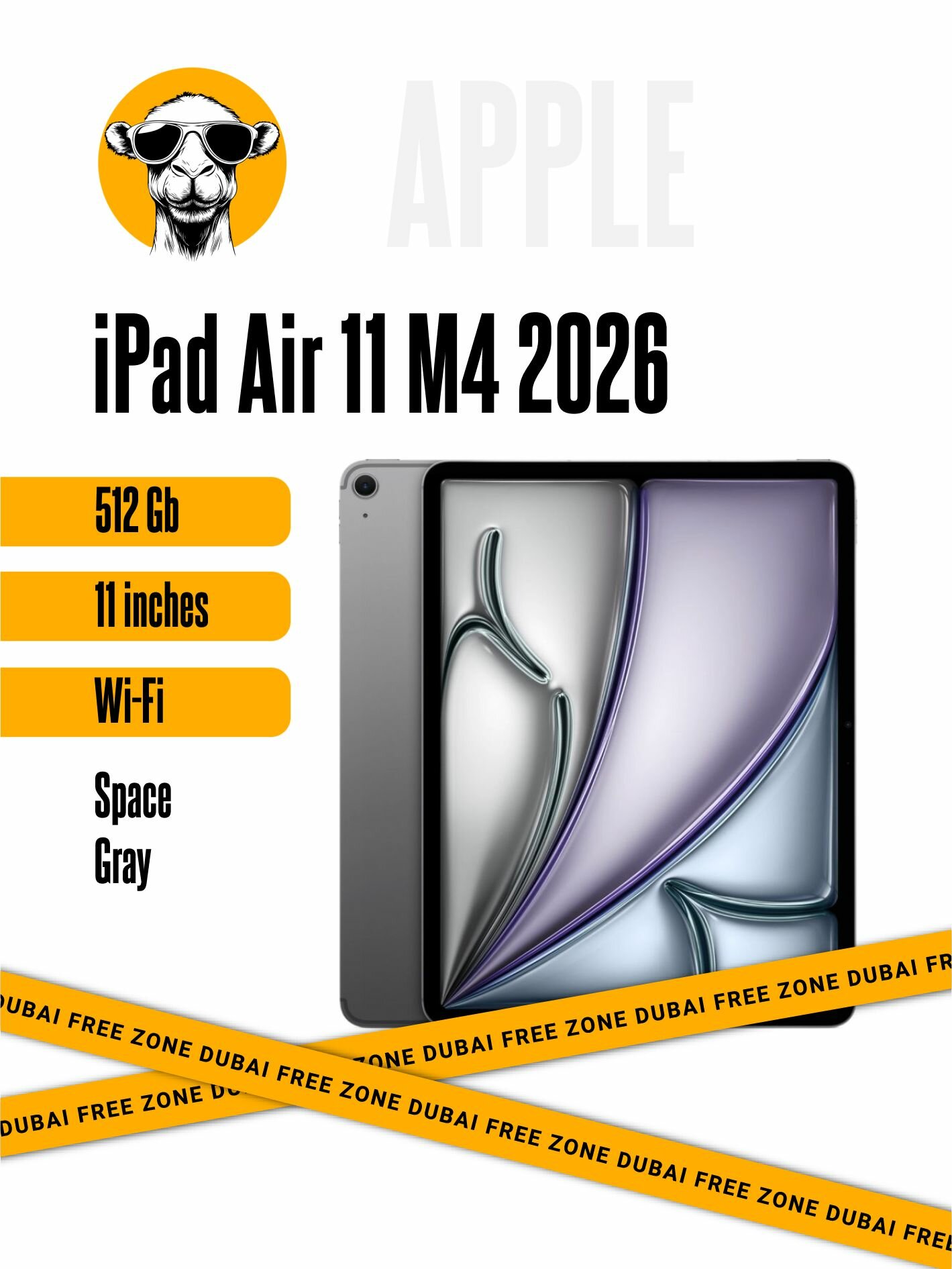 Планшет Apple iPad Air 11 M4 2026 12/512Gb Wi-Fi Space Gray