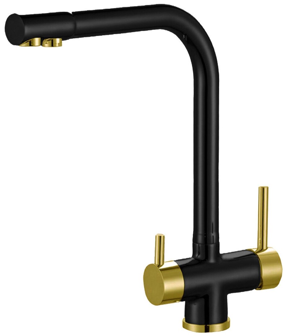 Смеситель для кухни ZorG ZR 348 YF BLACK BRONZE под фильтр