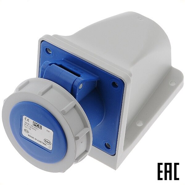 Розетка на поверхность 2Р+Е 16А 250В IP67 без сальника М25 PCE 1132-6