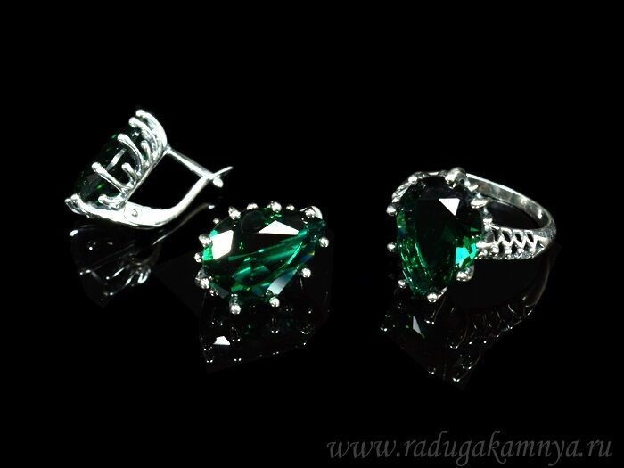 Серьги, циркон