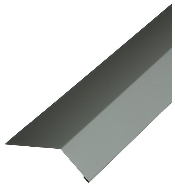 Планка карнизная для гибкой черепицы Grand Line 100х60-65 мм 2 м серая RAL 7005