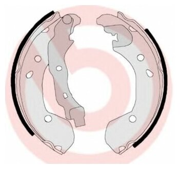 К-т торм. колодоки бар. NI MI (K12)/NOTE(E11), REN Brembo S56510