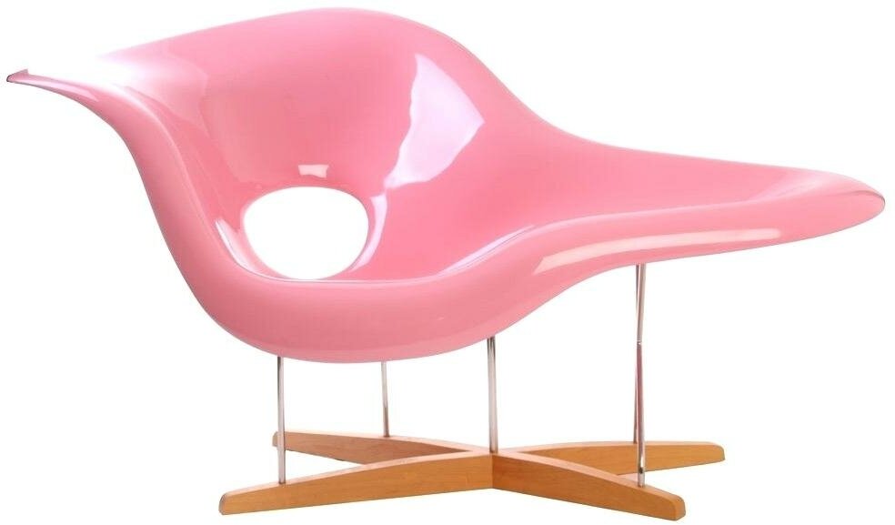 Кресло La Chaise Lounge дизайн Чарльза и Рэй Эймс Eames (розовый)