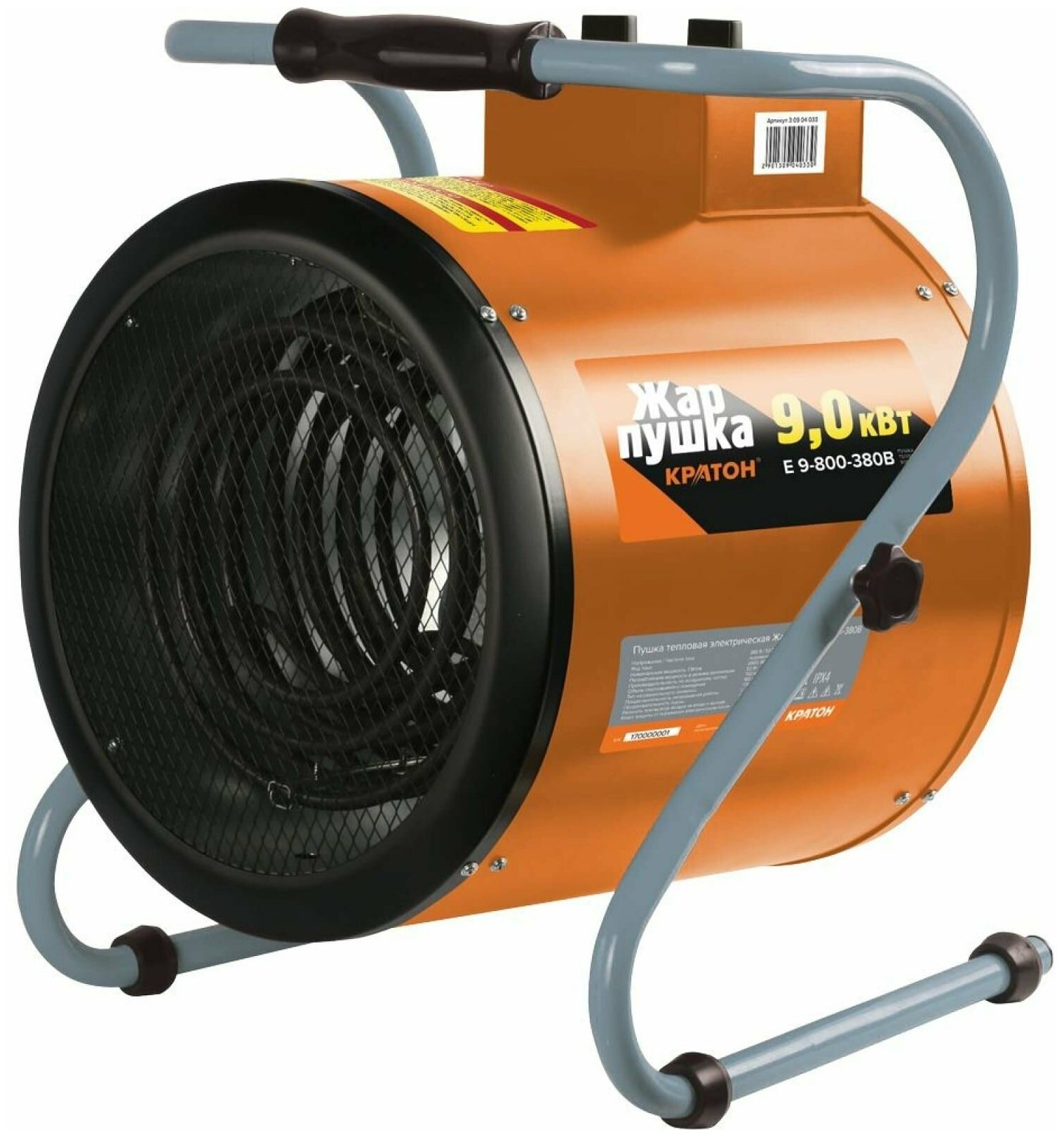 Пушка тепловая электрическая Кратон Жар-пушка Е 9-800-380В, арт. 3 09 04 033