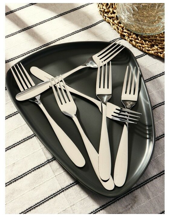 Набор вилок столовых Доляна «Симпли», 20,7 см, 6 шт