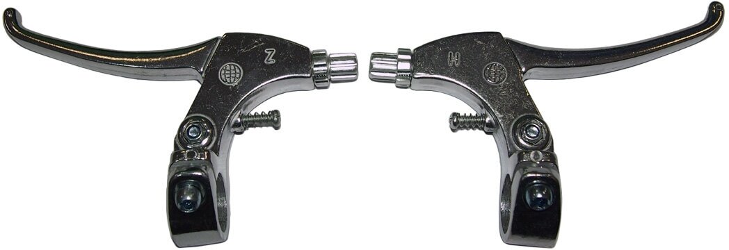 Рычаги тормозные велосипедные JK-В08, из алюминия, для тормозов V-brake, черные.